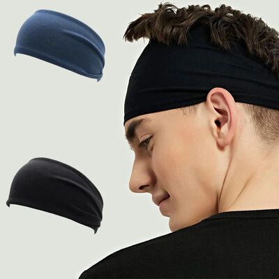Men Women Sports Headband Sweatband Stretch Elastic Gym Fitn