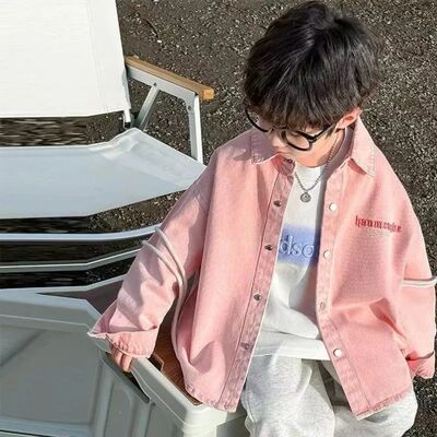 Boys' Denim Jacket Spring Outfit Children's Spring and Autum