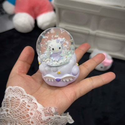 天使Kt迷你小号水晶球七彩摆件