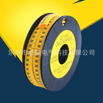 大量销售线黄色管号码网标签号管卡式圆码形数字SZH号码管