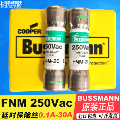 美BUSSMANN保险丝FUSETRON熔断器FNM-6 6A7A8A9A 10×38mm 250V
