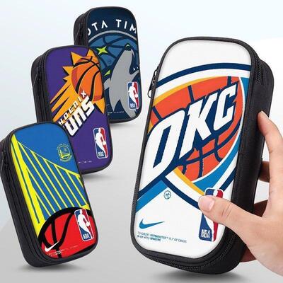 NBA篮球笔袋中小学生高清大容量文具盒男孩铅笔盒开学季开学用品