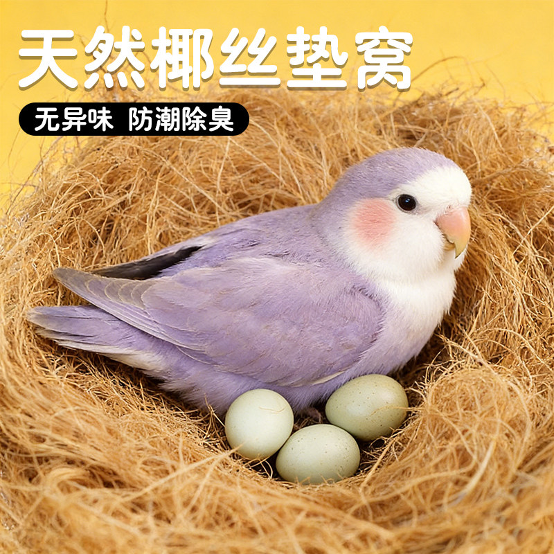 天然椰丝鸟窝垫料鹦鹉虎皮牡丹鹦鹉鸟巢防潮无异味鸟禽窝垫用品