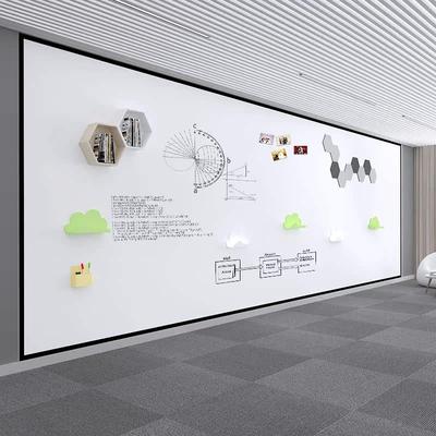 明航双层磁性白板墙贴教学办公会议磁力写字板家用儿童磁吸涂鸦墙