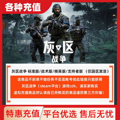 Steam正版 国区CDK 灰区战争 Gray Zone Warfare 激活码 cdkey C