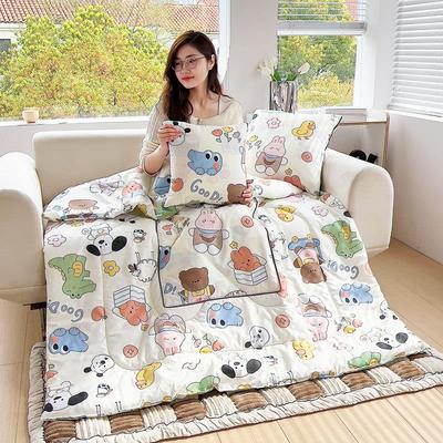 多功能抱枕被子两用夏季办公室沙发午觉趴枕空调被汽车垫折叠便携