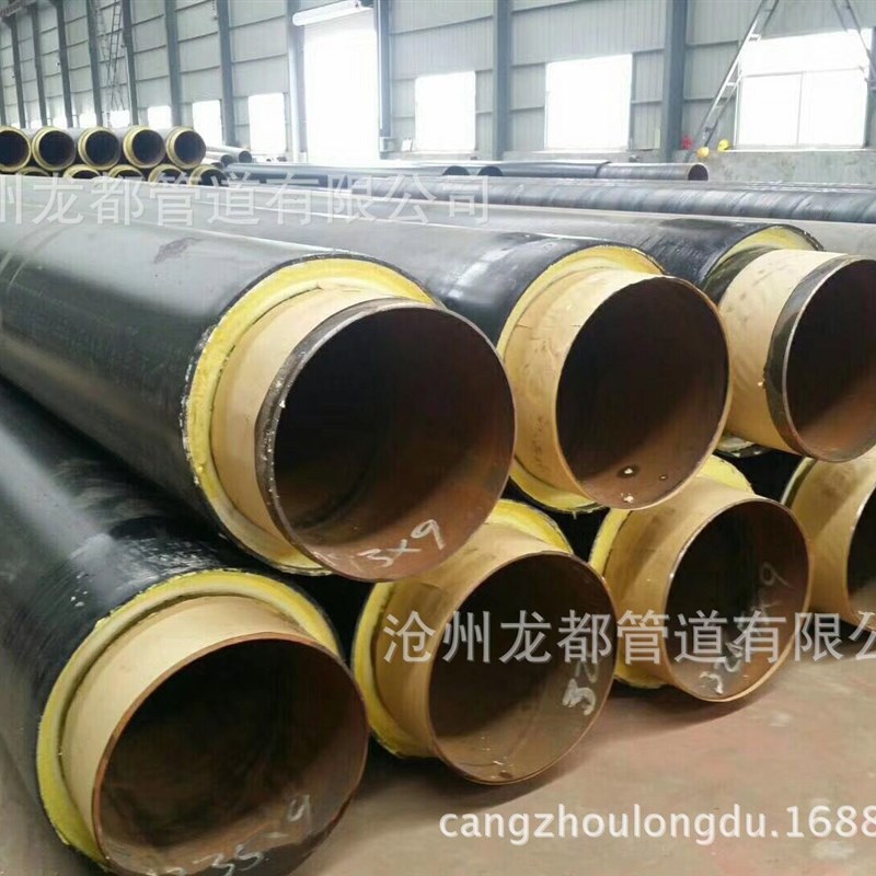 直供玻璃岩棉保温 黑黄夹克保温管 硬质聚氨酯聚氨酯发泡保温管