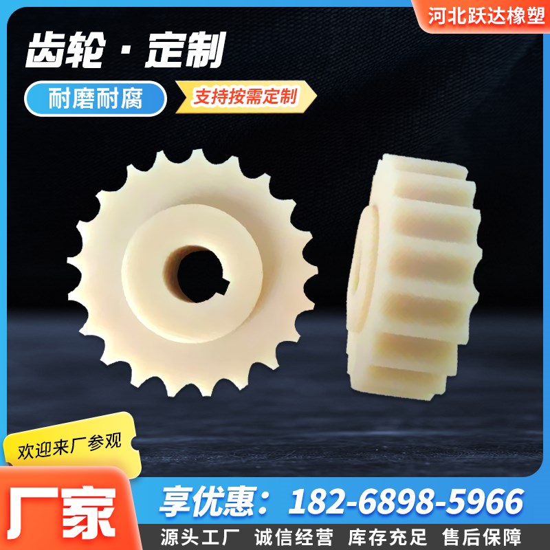 尼龙链轮齿轮POM高分子耐磨定制塑料齿轮精密双排工业传动链轮