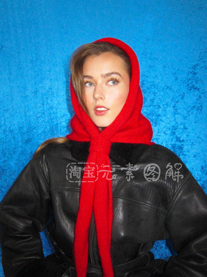[英文]Sandok Triangle Scarf图解 女士连帽围巾围脖编织图解教程