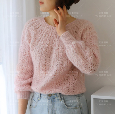 莳苡套衫图解织毛衣教程