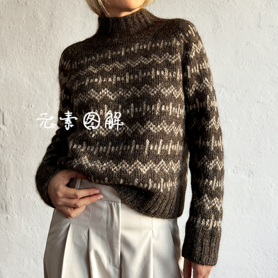 音拍提花毛衣图解编织教程