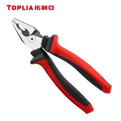 拓EP081003利亚虎（TOPLIA）德钳式专业钢丝钳功8英寸老子平口钳