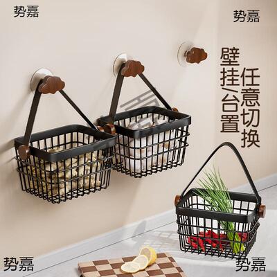 厨葱JEX收纳蒜筐壁挂装蒜收纳篮多功能姜生姜放鸡蛋房台面置物架