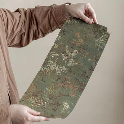 直销新款古风香云纱双面茶席春祥干泡席桌旗新中式茶桌垫壶垫茶道