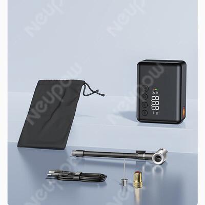 新便携打气泵预胎款HRA设自压行车篮球充气泵自动充停