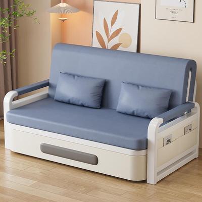 N5实木厅折叠沙发床两用客功多人能小户型单双NYM伸缩床2025新款