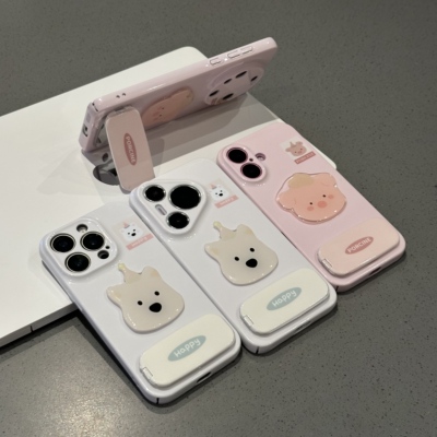 情侣狗狗贴片西高地支架适用苹果16Pro手机壳iPhone17max小米15华为mate70pura80k60reno14oppofindx6荣耀200