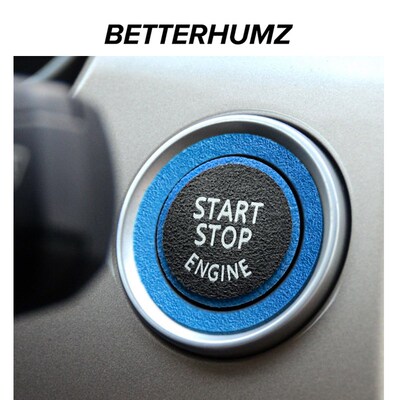 适用宝马12357系x1x3x5ix3E90改装翻毛皮一键启动按键贴内饰用品