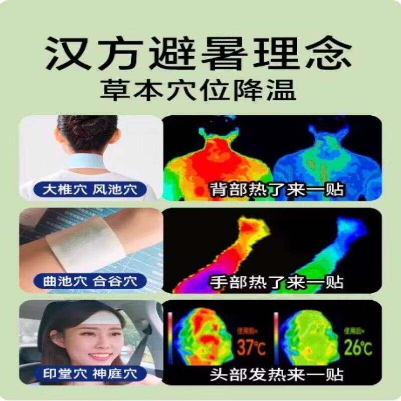 热销手机散热冰贴降温夏季藿香冰凉贴防暑退热贴学生儿童夏日解暑