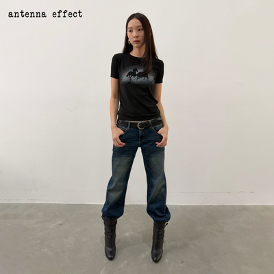 antennaeffect马年正肩修身T恤