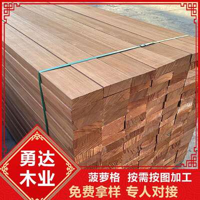 印尼菠萝格防腐立木PJK柱圆原木木方古长廊柱户外木料建筑门头实