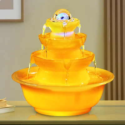 办公室时来运转风水轮流转循环水客厅流水生财摆件八方来财聚宝盆