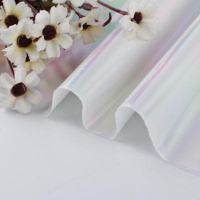 直销新款50D彩虹渐变烫金面料 七彩全涤春亚纺布 防风外套羽绒服