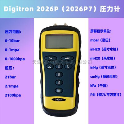 Digitron 2026P 2026P7-10Bar压力计测量范围0-10bar