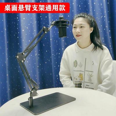 桌面麦克风支架电容麦悬臂支架通用防震架放置架U87/103话筒支架