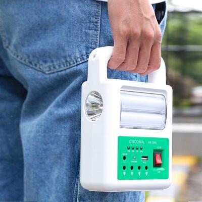 led多功应急UZH灯电源灯手筒电超亮充能电太阳台能家用停电夜市摆