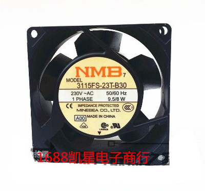 美蓓亚 3115FS-23T-B30 230V 9.5/8W 80*80*38MM 铝框轴流风机