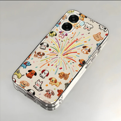 适用于OPPOA6t手机壳新款PLT140全包防摔烟花小狗保护套OPPOA6x卡小众男女款透明小清新ins风oppoa6t的外壳
