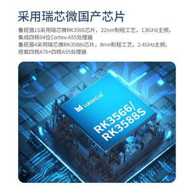 鲁班猫1S/4野火ROS开发板Ubuntu机器人RK3566 RK3588S兼容树莓派