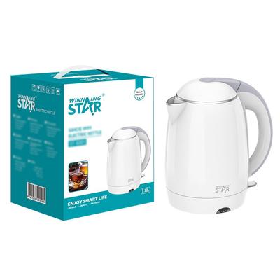 winningstar1800W不锈钢内胆PP外壳双金温控家用电热水壶