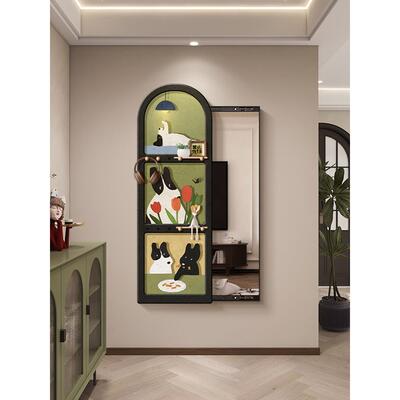 巴胺复饰古可推拉隐藏全身镜装YS52291-画洞洞板多隐形试穿衣镜式