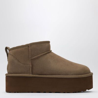 UGG Australia 女士 FW26 靴子 ULTRA 经典款迷你防水台浅古铜色