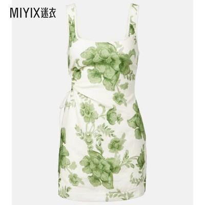 Sir 女款Gardella 剪口花朵亚麻迷你连衣裙 迷衣时尚