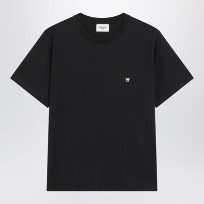 Weekend Max Mara 女士 FW26 T恤 黑色棉质带Logo刺绣