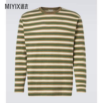 Auralee 男款条纹棉质针织T恤 迷衣时尚