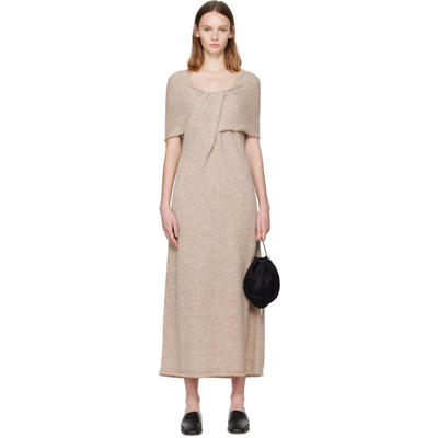 Lauren Manoogian 女士 中长连衣裙 驼色结饰连衣裙