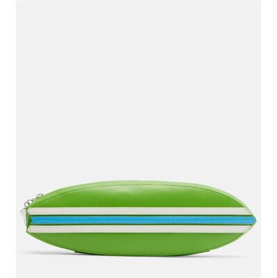 Staud 女士 手拿包 Surfboard 条纹皮革手包