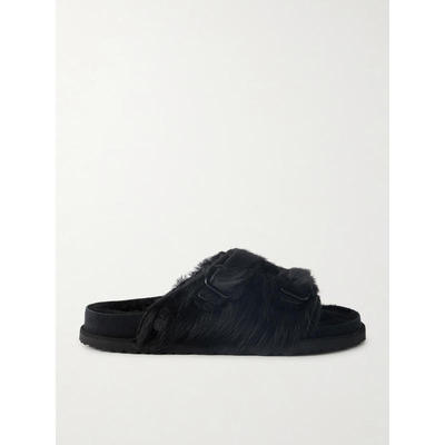 Birkenstock 勃肯 男士 SS26 凉拖 1774 ZURICH PONY 黑色毛羊皮