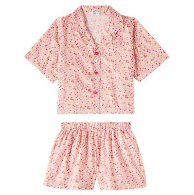 Il Gufo 中性（儿童） 服装 花朵棉质衬衫式短裤套装童装