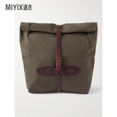 【早春新品】BLEU DE CHAUFFE 男士Jamy Leather-Trimmed Canvas