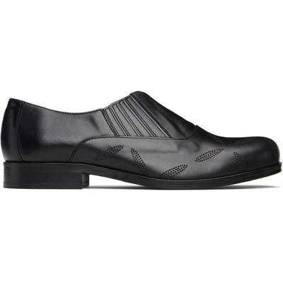 Stefan Cooke 男士 乐福鞋 黑色 Perforated Slip On