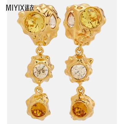 Oscar de la Renta奥斯卡德拉伦塔 女款水晶装饰耳环 迷衣时尚