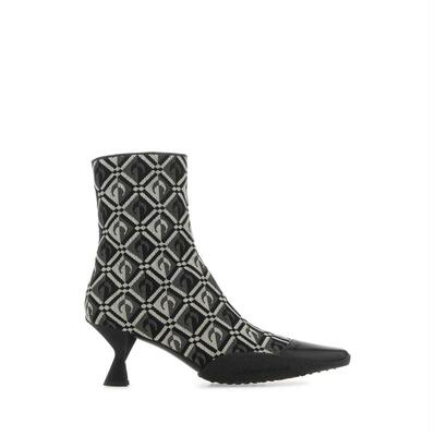 Marine Serre 女士 FW22 短靴 MOON DIAMANT 刺绣棉混纺