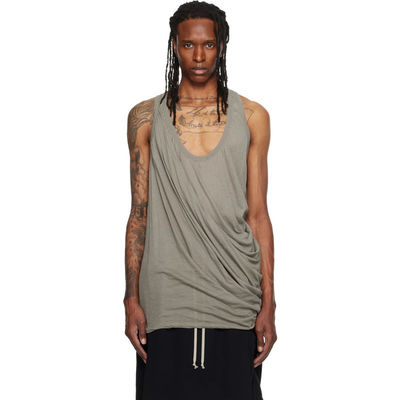Rick Owens 瑞克·欧文斯 男士 背心 灰褐色 Tower Draped Pony
