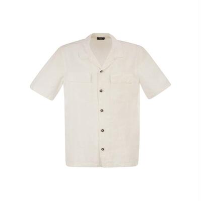 Peserico 佩萨里可 男士 SS26 衬衫 Peserico 短袖保龄球衫