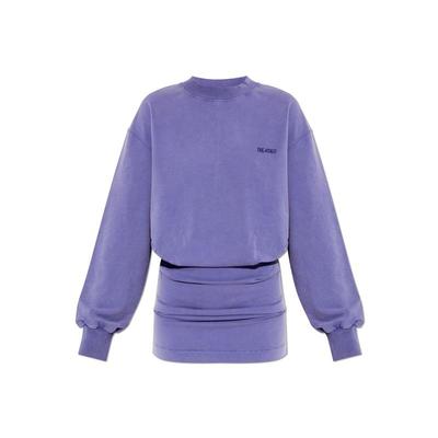 The Attico 女士 SS26 短款连衣裙 Attico 標誌細節運動衫連身裙